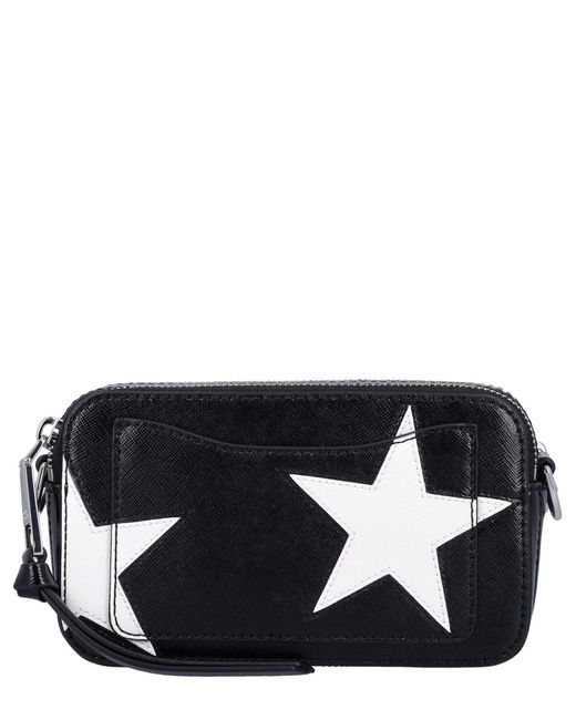 Marc Jacobs The Snapshot Star Crossbody Bag in Black | Lyst