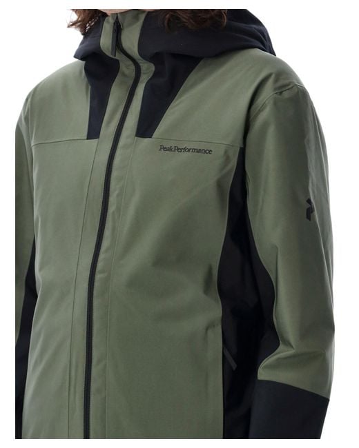 Peak Performance Rider Tech Insulated Ski Jacket in Green for Men | Lyst