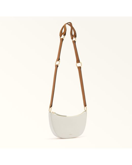 Furla Fiona Shoulder Strap Brandy Sidney Calf Leather in Metallic | Lyst UK