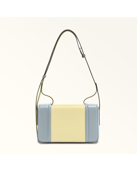 Furla Riva Crossbody Freesia Roma Soft Calf Leather Colorblock in ...