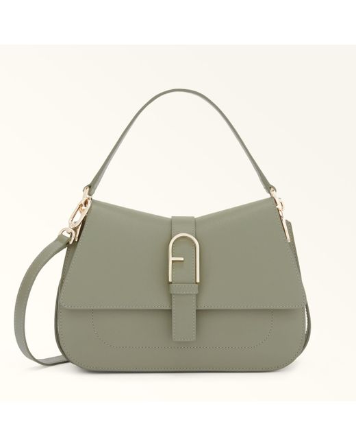 Furla Flow Top Handle Agave B Claris Lux Calf Leather in Green | Lyst