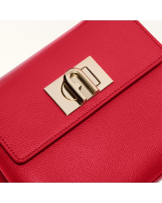 Furla 1927 Top Handle Mini Ruby Textured Leather | Lyst