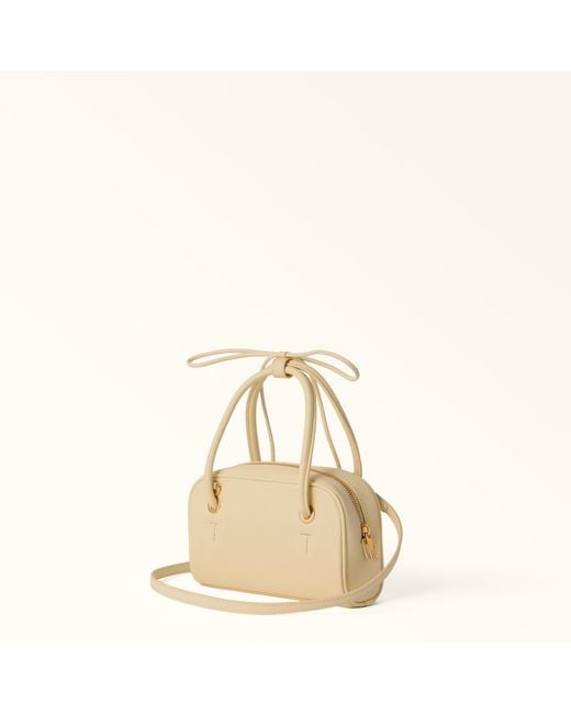 Furla Poppy Dome Cremino Diamond Grained Leather + Sidney Calf Leather ...