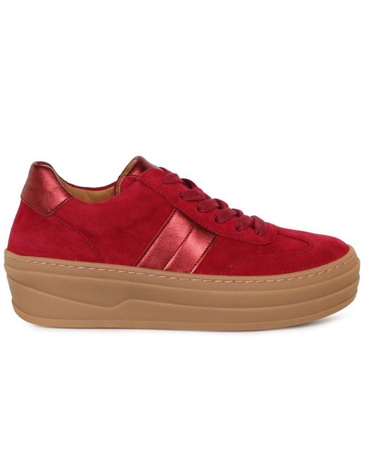 Gabor Steam Trainers in Red | Lyst UK