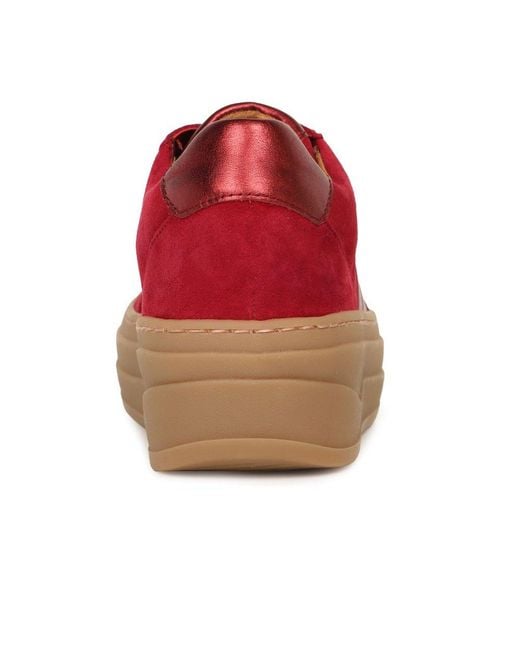 Gabor Steam Trainers in Red | Lyst UK