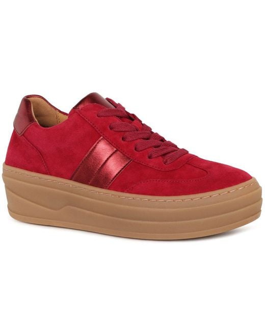 Gabor Steam Trainers in Red | Lyst UK