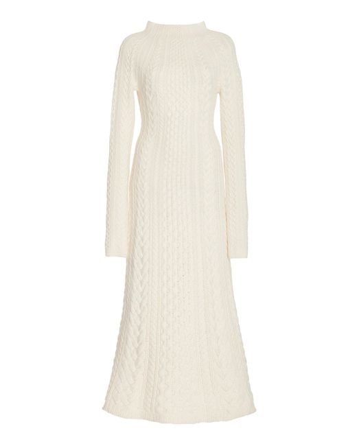 Gabriela Hearst Amaris Knit Maxi Dress in White | Lyst