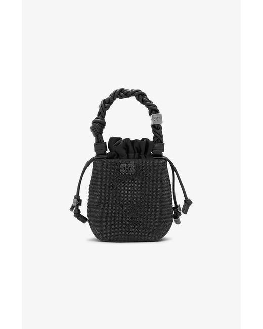 Ganni Mini Bou Bucket Bag in Black | Lyst