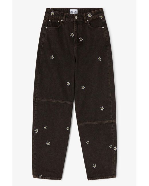 Ganni Daisy Duck Stary Jeans in Black | Lyst UK