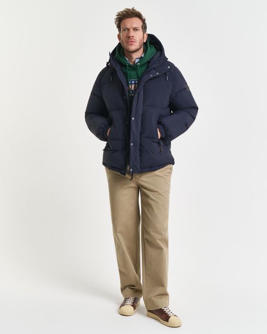 GANT Down Puffer Jacket in Blue for Men | Lyst UK