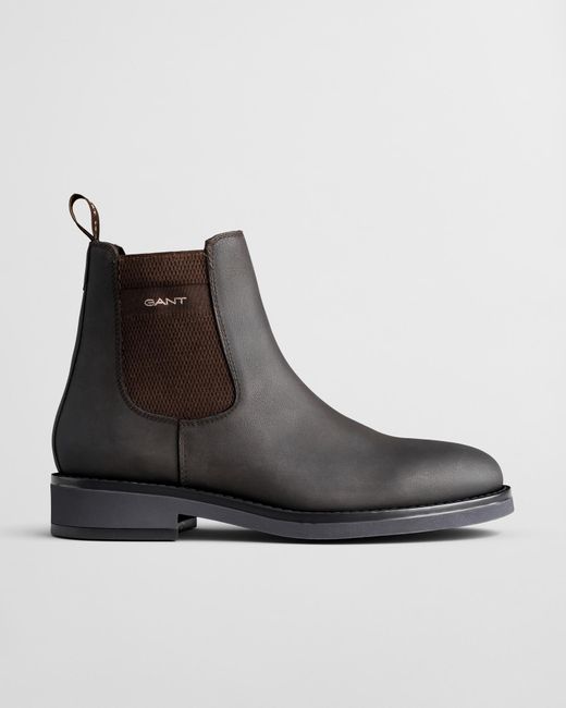 GANT Prepdale Leather Chelsea Boots in Black for Men | Lyst UK