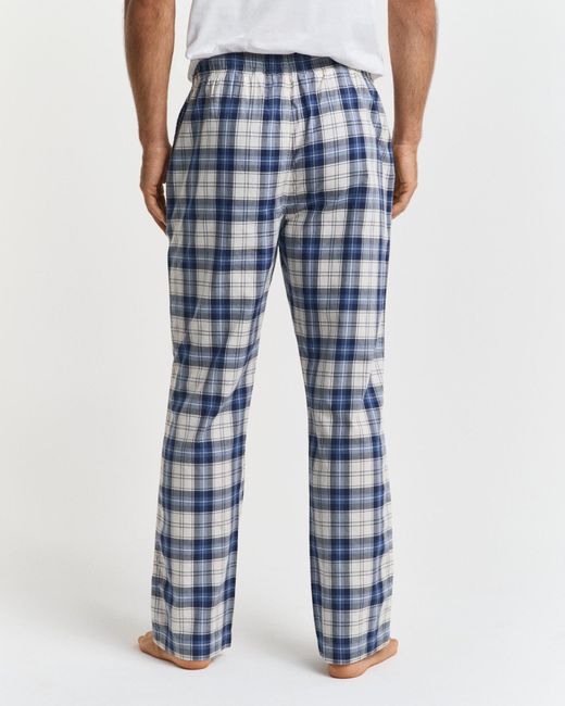 GANT Checked Pajama Pants in Blue for Men | Lyst UK