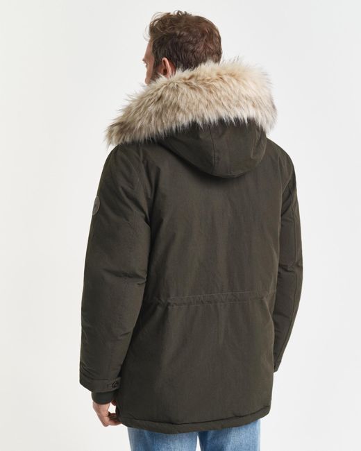 GANT Padded Parka in Brown for Men | Lyst UK