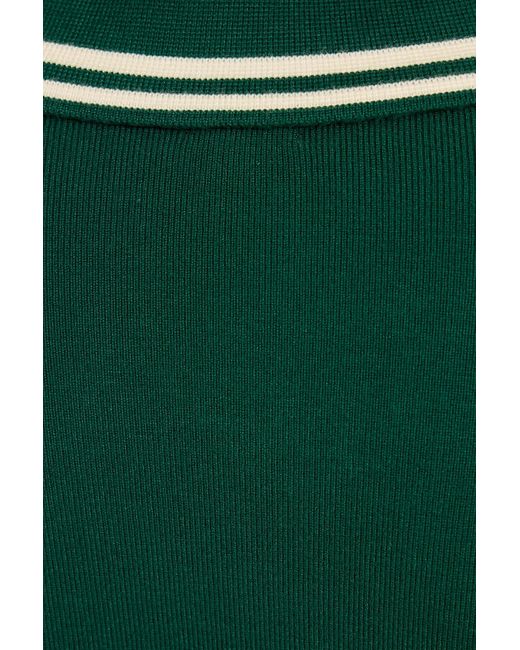 Garage Cropped Boxy Polo Top in Green | Lyst