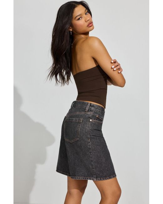 Garage Skater Jorts in Black | Lyst