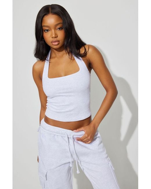 Garage Square Neck Halter Top in Black | Lyst