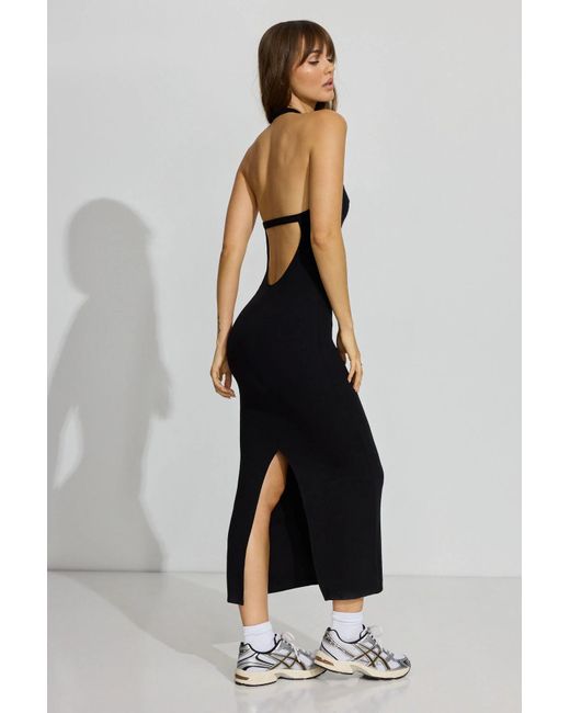 Garage Rib Open Back Halter Dress | Lyst