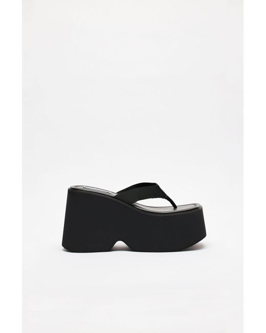 Garage Steve Madden Gwen Platform Sandal in Black | Lyst