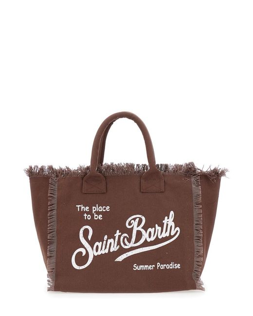 MC2 Saint Barth Handbag Vanity Cotton in Brown | Lyst UK