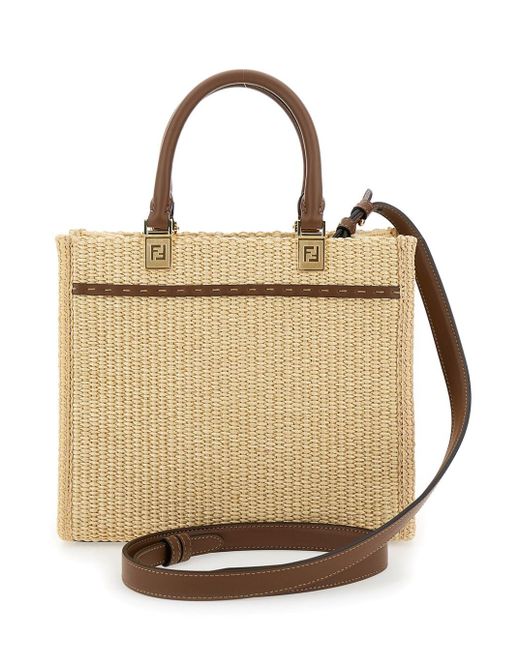 Fendi Sunshine Paglia in Natural | Lyst