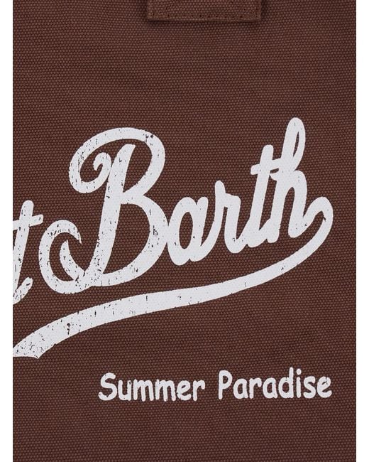 MC2 Saint Barth Handbag Vanity Cotton in Brown | Lyst UK