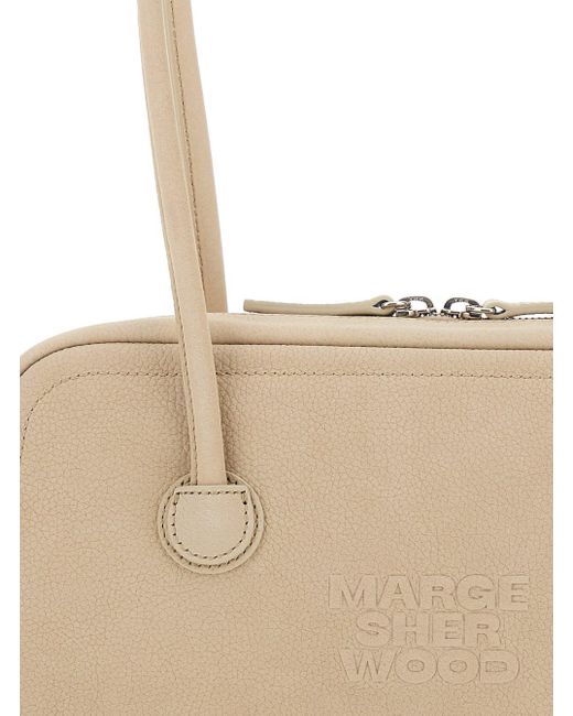 Marge Sherwood 'Soft Baguette' Shoulder Bag With Logo Detail in Natural ...