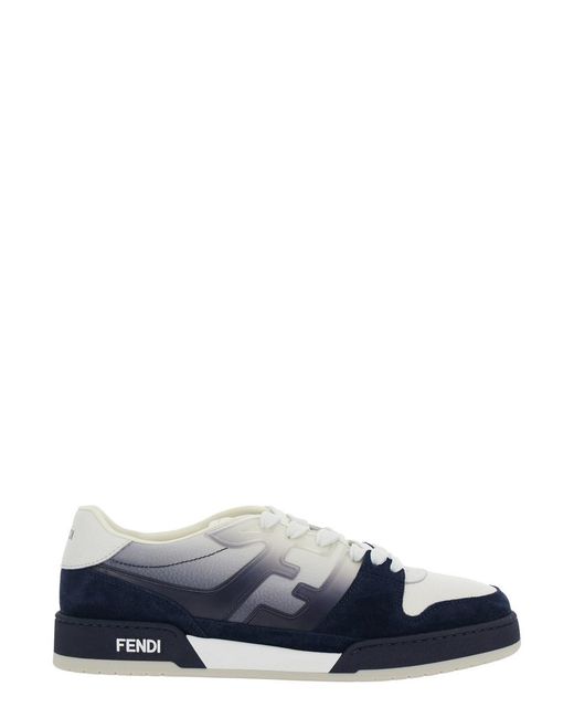 Fendi Match' Low-Top Sneaker With Side Ff Logo And Faded Effect in Blue ...