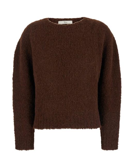 Tela Yumi Alpace Brushed Pull in Brown | Lyst