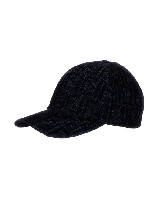 Fendi Baseball Cap With Ff Motif in Blue for Men | Lyst