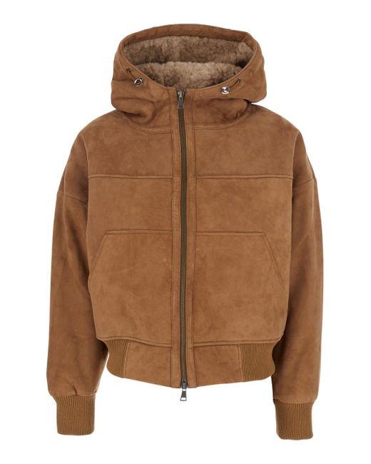 Tela Spillo Suede Sheaeling in Brown | Lyst UK