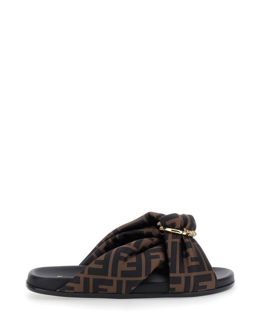 Fendi 'Feel' Slide Sandals With Double Padded Band And Ff Motif in ...