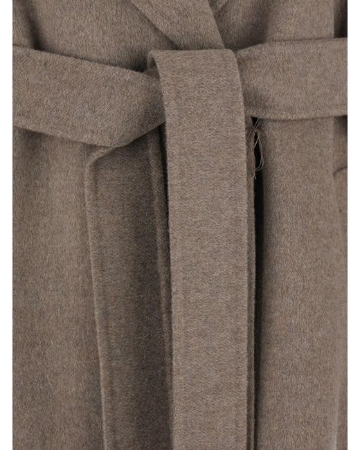 Max Mara 'S Maxmara 'Elisa' Coat With Wide Classic Lapels And Waist ...