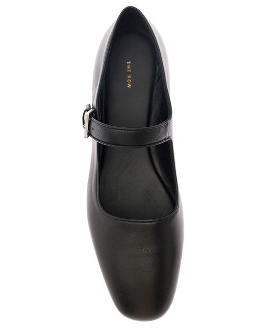 The Row 'Ava' Ballet Flats With Straps in Black | Lyst UK