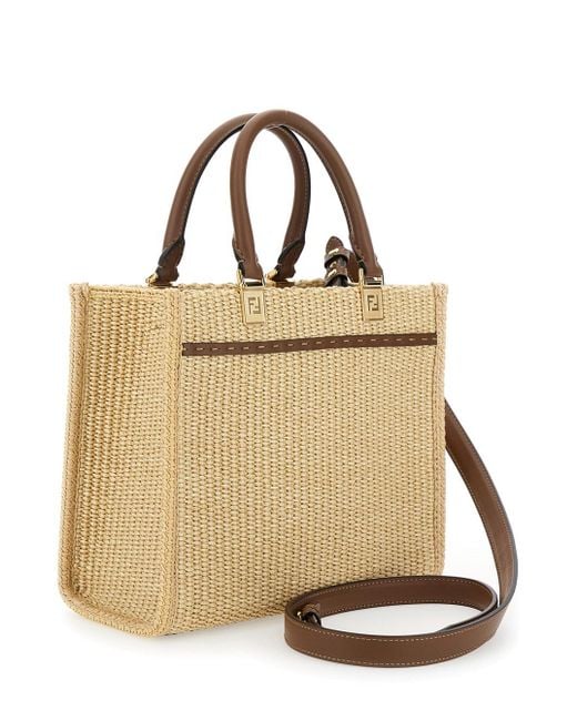Fendi Sunshine Paglia in Natural | Lyst