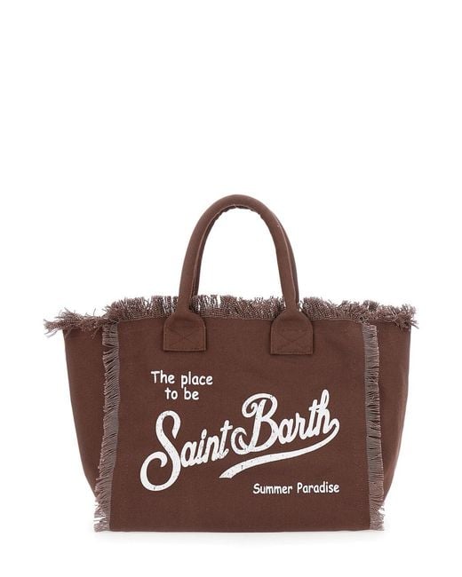 MC2 Saint Barth Handbag Vanity Cotton in Brown | Lyst UK