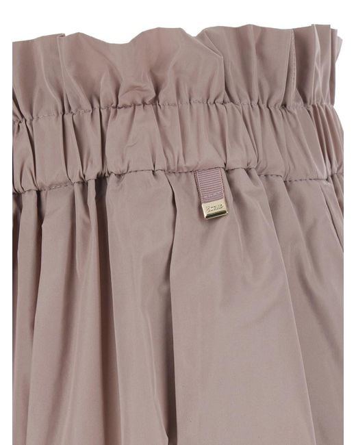 Herno Long Skirt With Logo in Brown | Lyst UK