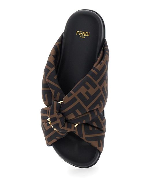 Fendi 'Feel' Slide Sandals With Double Padded Band And Ff Motif in ...