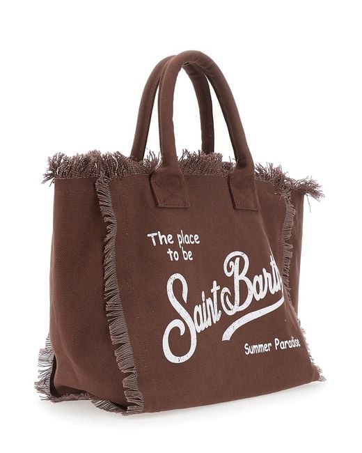 MC2 Saint Barth Handbag Vanity Cotton in Brown | Lyst UK