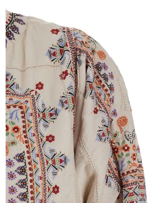 M.A.B.E 'Eden' Jacket With Puffed Sleeves And All-Over Floral in ...