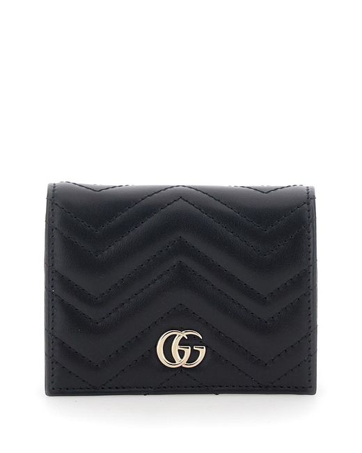 Gucci Card Holder With Gg Plaque On The Front in Black | Lyst UK