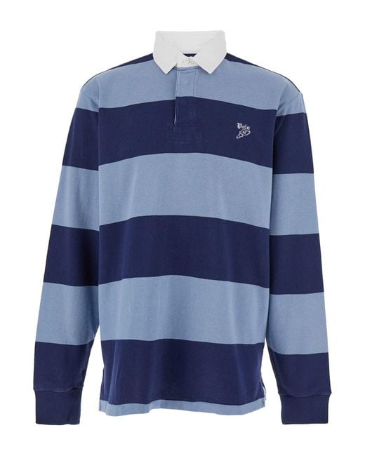 Polo Ralph Lauren Polo Shirt With Logo Embroidery in Blue for Men | Lyst UK