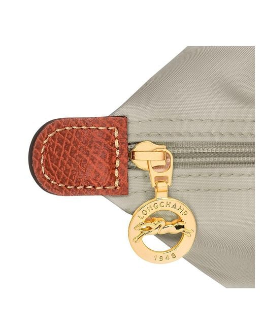 Longchamp 'Le Pliage S' Handbag With Engraved Logo in Grey | Lyst UK