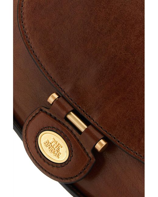 The Bridge Brown Leather Dora Crossbody Bag | Lyst