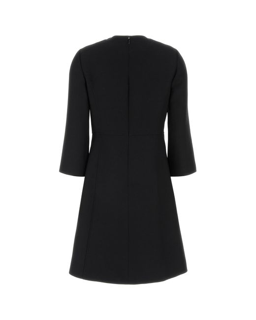 Valentino Garavani Black Crepe Couture Dress | Lyst UK
