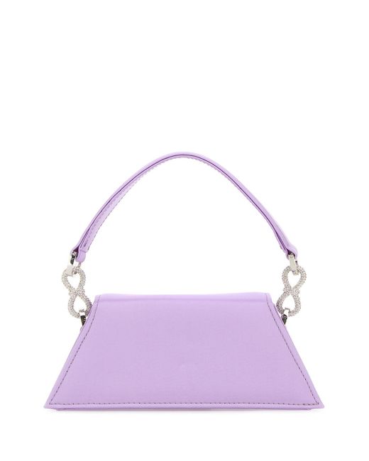 Mach & Mach Double Bow Satin Samantha Ha in Purple | Lyst