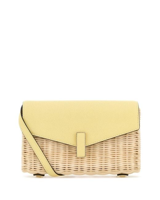 Valextra Wicker Iside Crossbody Bag in Natural | Lyst UK