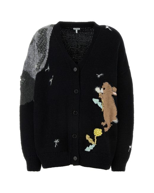 Loewe Cardigan in Black | Lyst