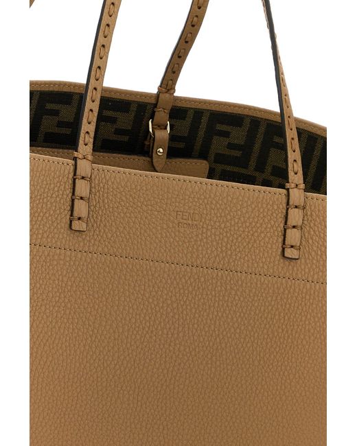 Fendi Roll Tote Bag in Brown | Lyst