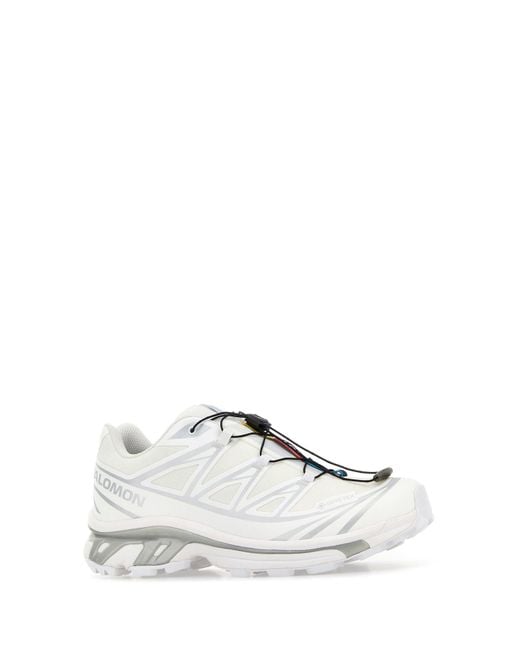 Salomon White Fabric And Rubber Xt-6 Sneakers | Lyst UK