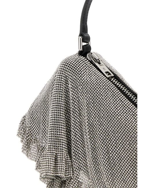 Alexander Wang Embellished Leather And Fabric Divina Handbag in Grey ...